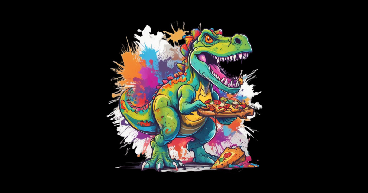 t-rex pizza pizzasaurus dinosaur eating pizza - Dinosaur Eating Pizza ...