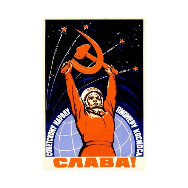 Soviet Union Space Program Vintage Poster Art (2) - Space - T-Shirt ...