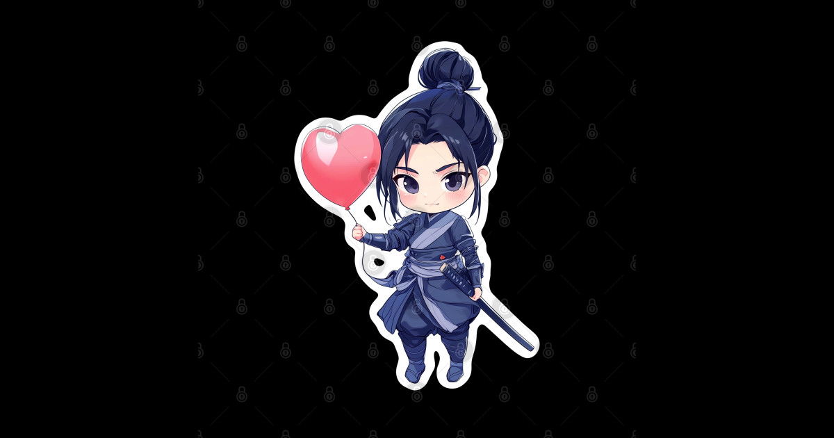 Anime Girl Ninja Heart Balloon Valentine's Day - Anime Ninja Girl ...