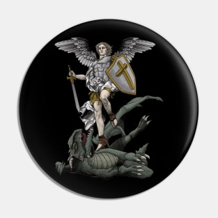 Saint Michael The Archangel Byzantine Pins and Buttons for Sale | TeePublic