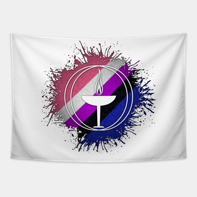 Paint Splatter Gender Fluid Pride Flag Unitarian Universalism Symbol ...