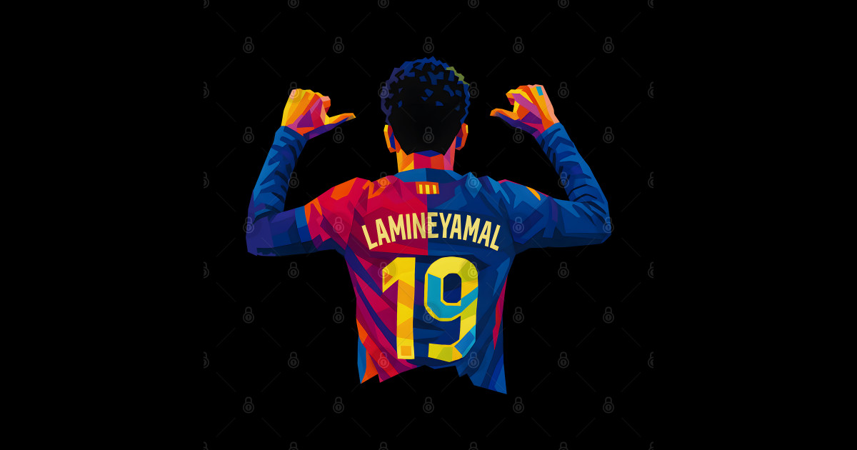 Lamine Yamal Wpap Art - Lamine Yamal - Sticker | TeePublic