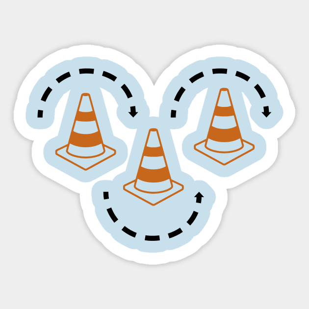 Rally dog cones - Rally Dog Cones - Sticker | TeePublic