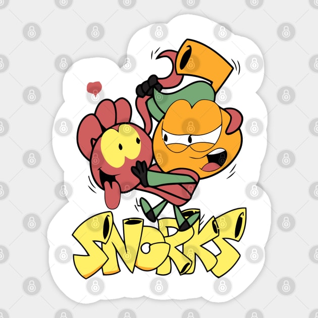 the snorks Junior And Occy - The Snorks - Sticker | TeePublic