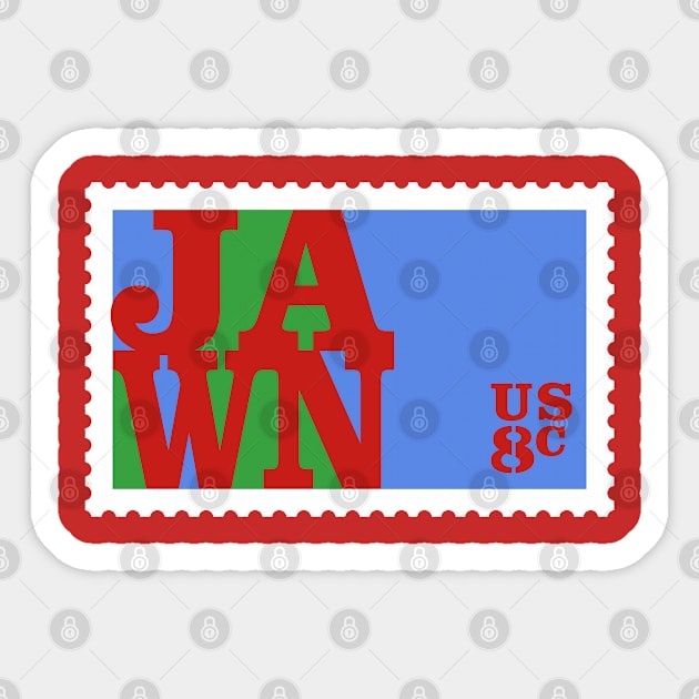 Jawn Philly 70s Love Stamp - Jawn - Sticker | TeePublic