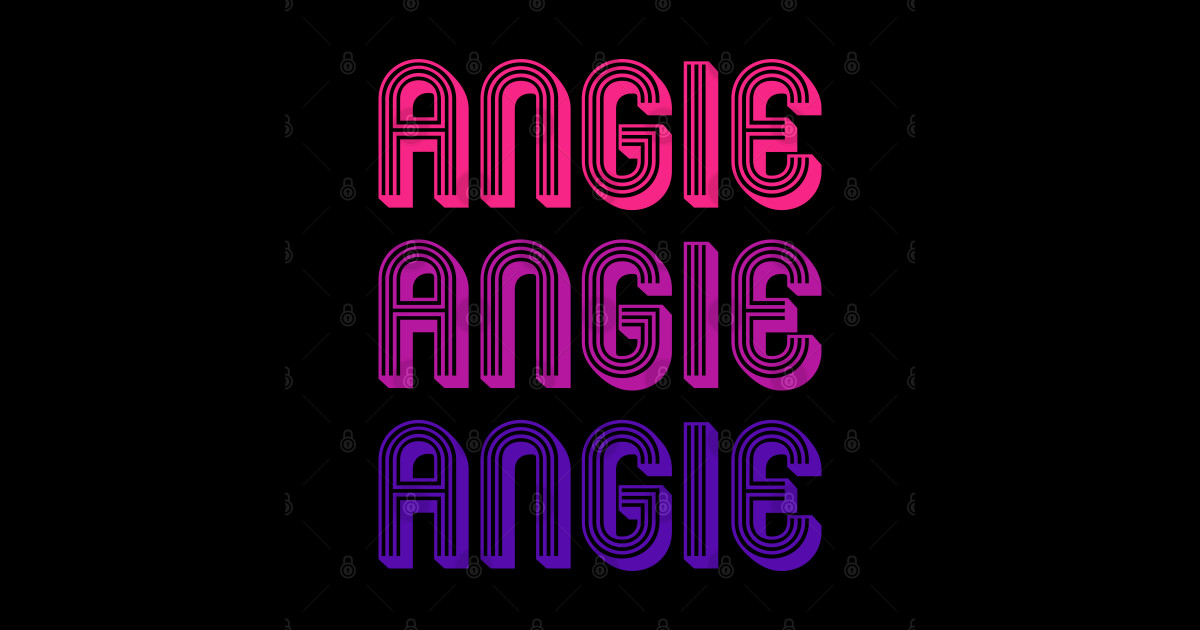 Angie - Retro Minimal Line Pattern - Angie - Sticker | TeePublic
