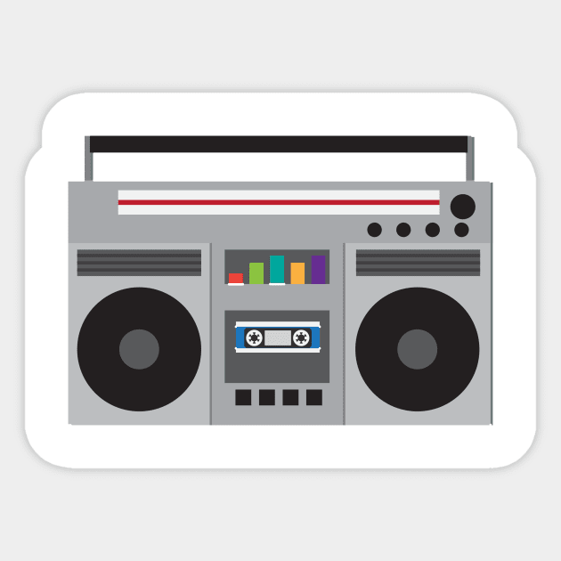 Retro Music Boombox - Retro - Sticker | TeePublic
