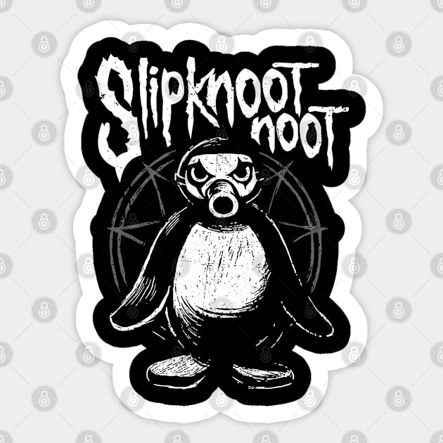 Slipknoot noot penguin - Penguin Funny - Sticker | TeePublic