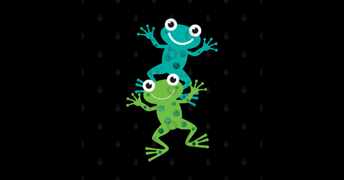 Cute Sparkly Dancing Frogs - Tree Frogs - Sticker | TeePublic