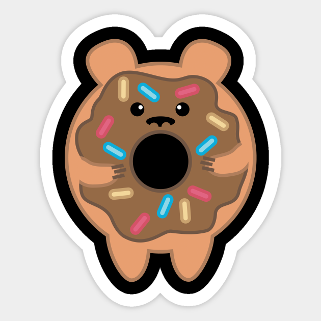 Funny donut - Donut Cute - Sticker | TeePublic