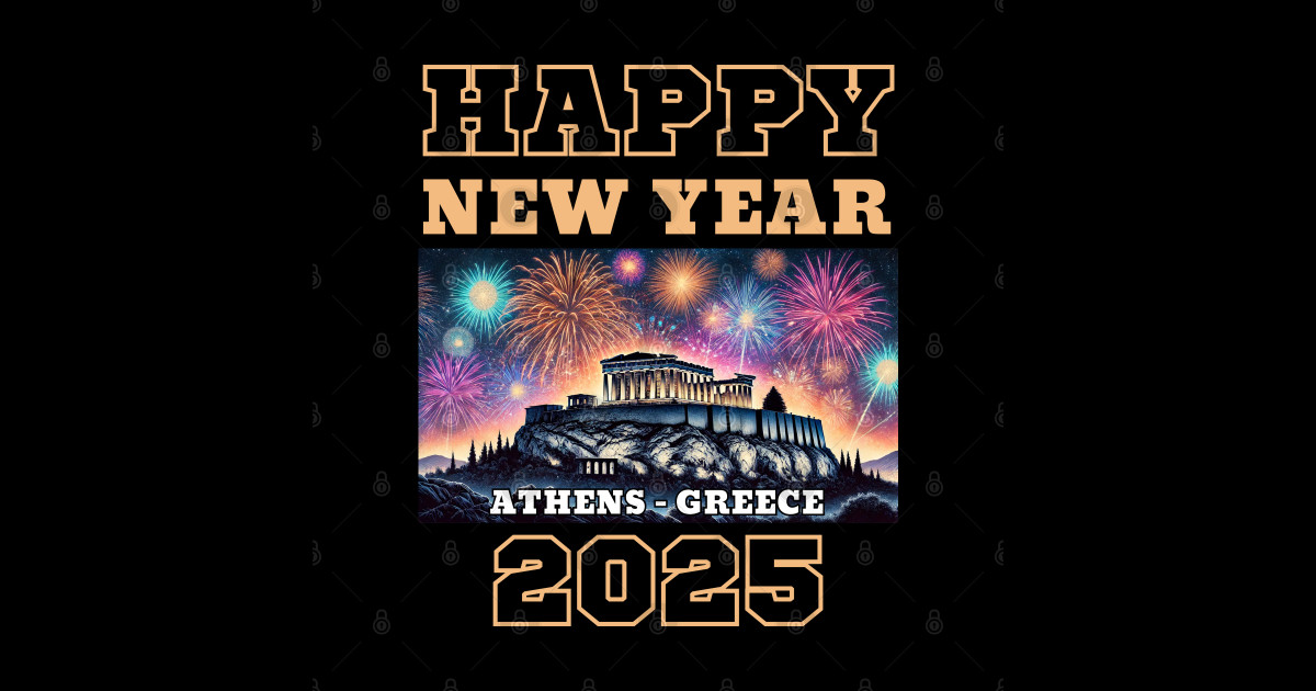 Happy New Year 2025 - Athens - Yellow Edition - Happy New Year 2025 ...