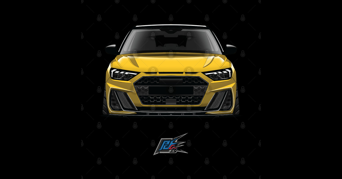 audi a1 yellow - Audi A1 - Sticker | TeePublic