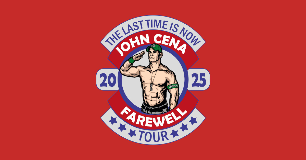 Men's WWE Red John Cena Farewell Tour T-Shirt - Mens Wwe Red John Cena ...