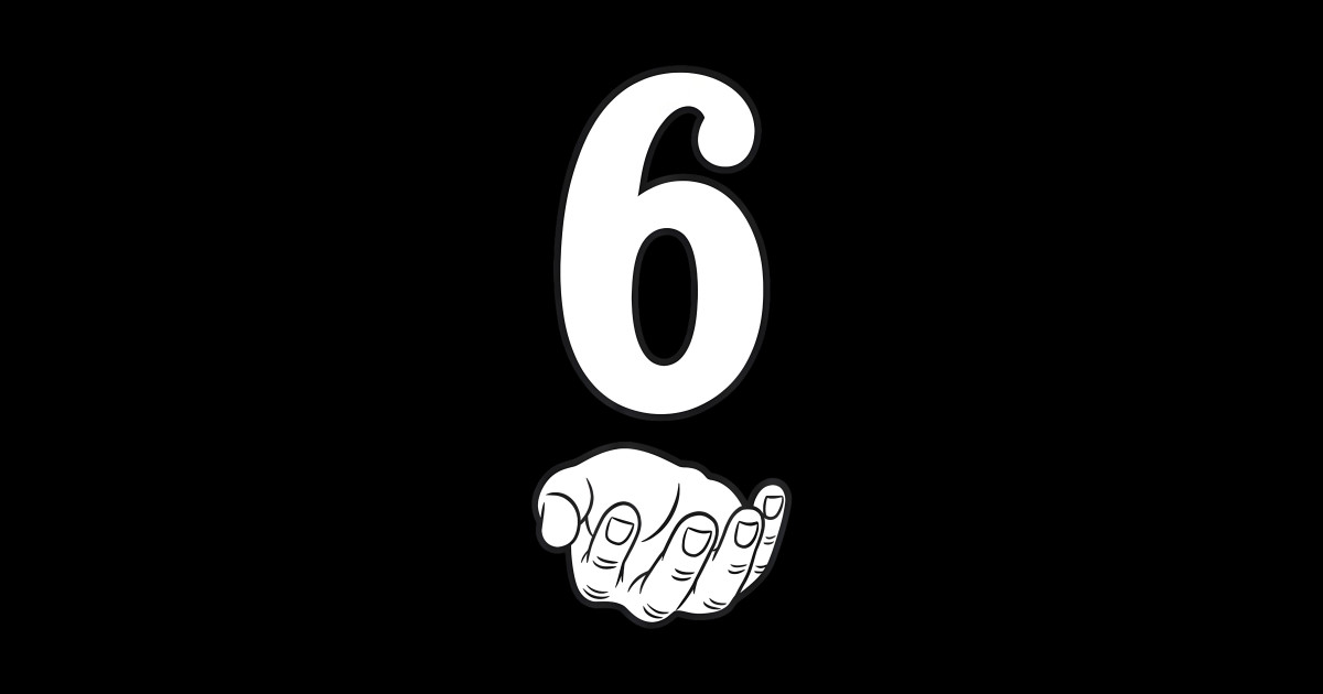 Number 6 67 Six Seven Hands - Funny Number Meme - Sticker | TeePublic