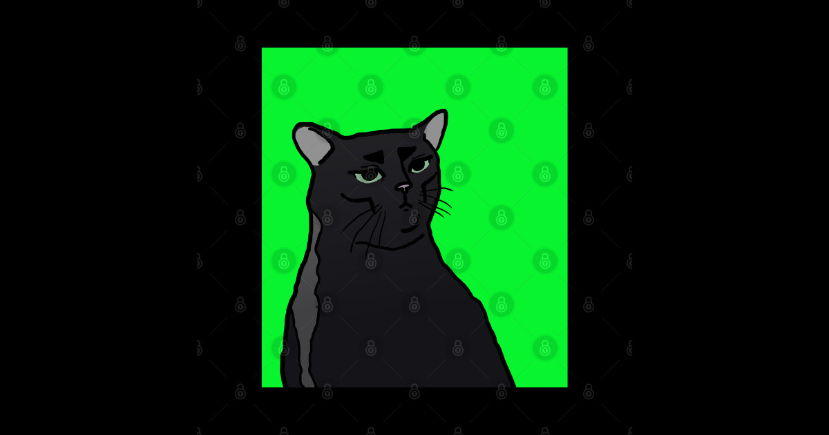 Zoning Out Cat Memes - Cat - Sticker | TeePublic