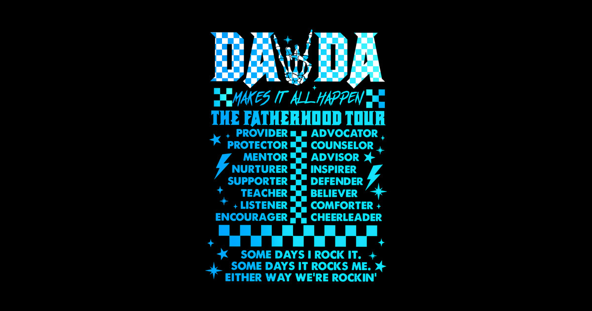 Dada The Fatherhood Tour Rockin Dad Rock Roll Father'S Day - Dada ...