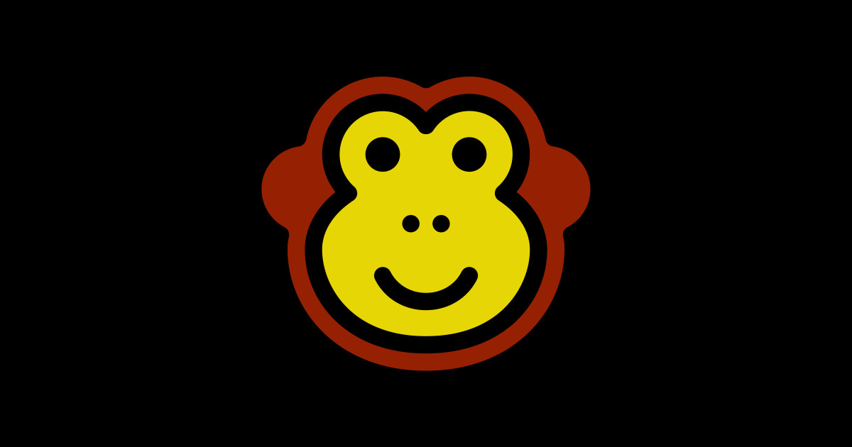 Cute Little Monkey Ape Yellow - Monkey - Sticker | TeePublic