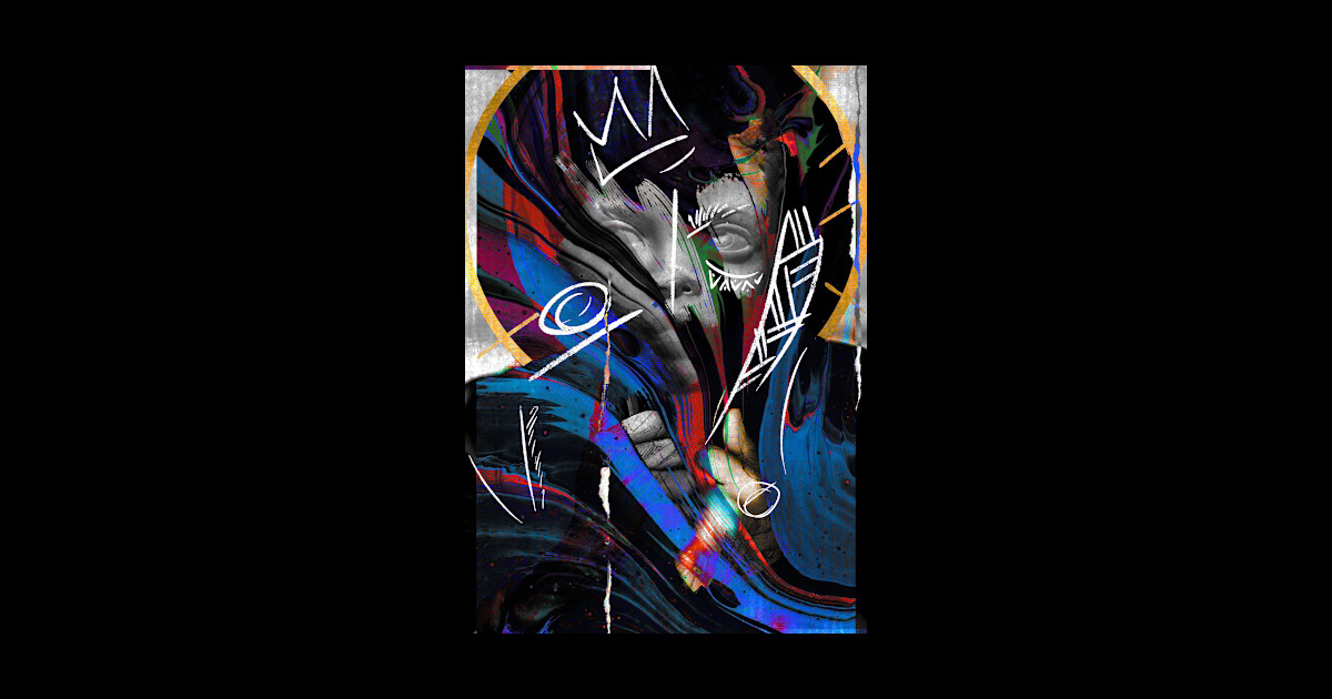 Baby Boy Abstract Art Piece - Abstract Digital Art - Sticker | TeePublic