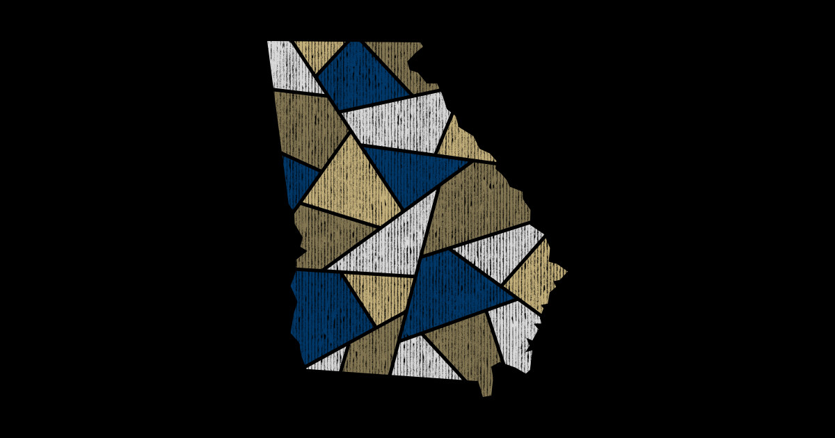 Georgia Mosaic - Blue - Georgia - Sticker | TeePublic