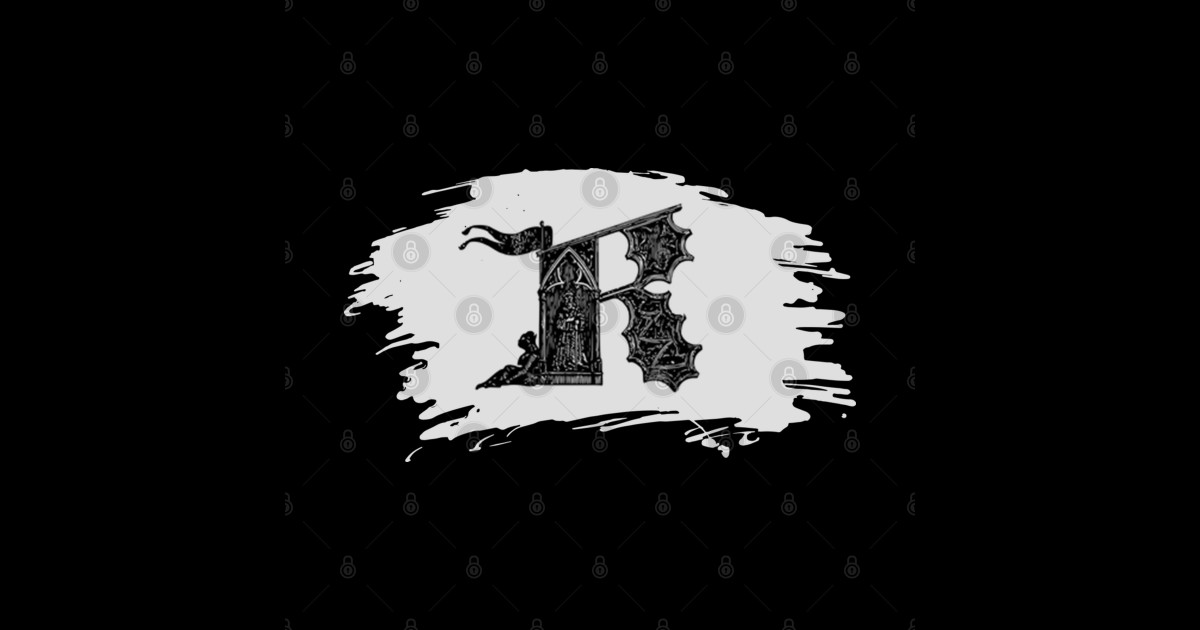Gothic letter R – Alphabet typography - Gothic Art - Sticker | TeePublic