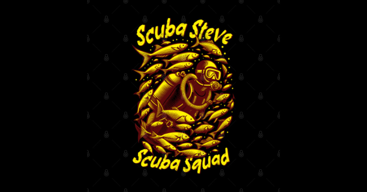 Scuba Steve Scuba Squad - Scuba Steve - Sticker | TeePublic