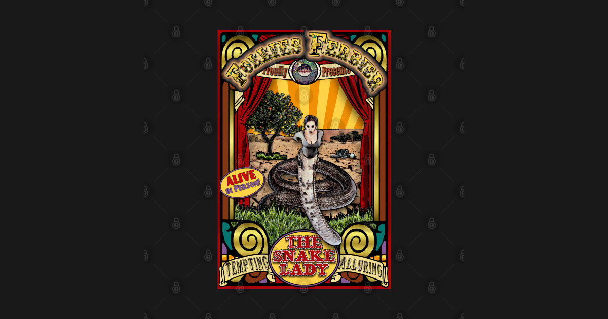 The Snake Lady Sideshow Poster - Sideshow - T-Shirt | TeePublic