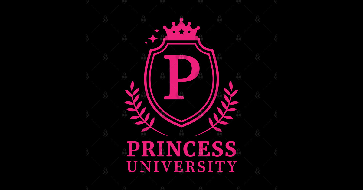 Princess University Pink Outline - Princess - Sticker | TeePublic