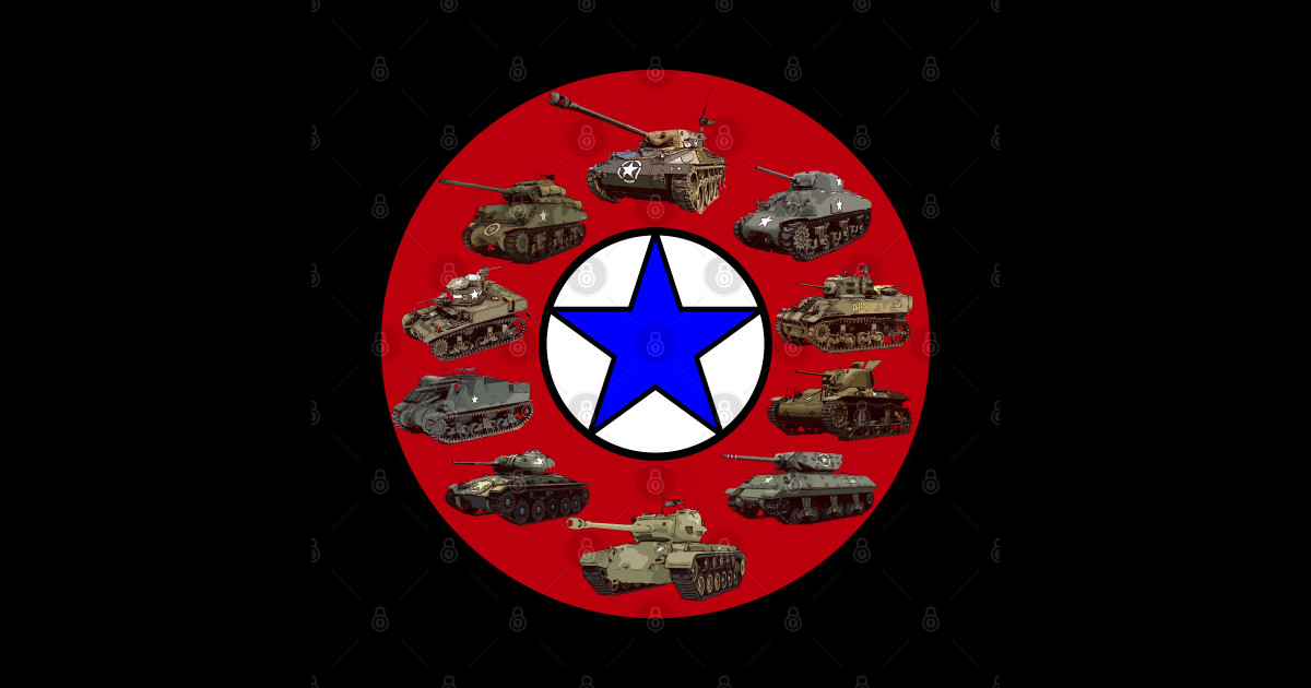 WW2 American Tanks Armored Vehicles - Ww2 American Tanks - Sticker ...
