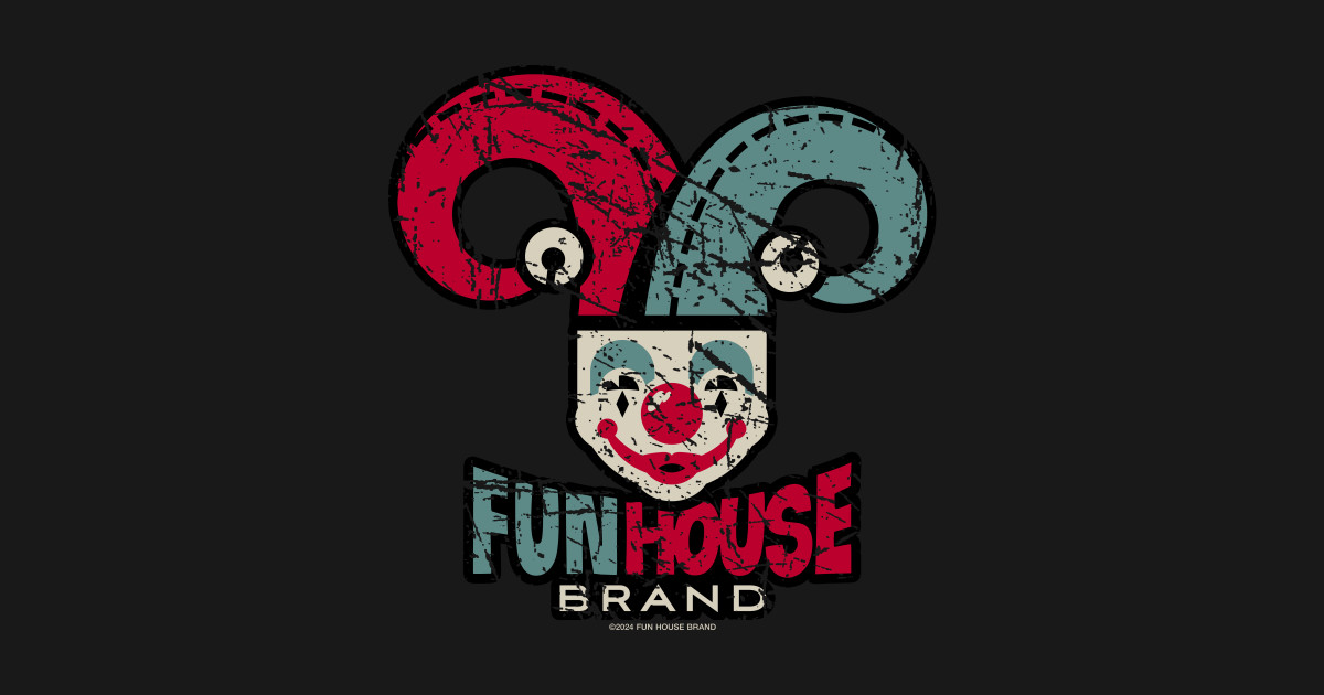 Fun House Brand Jester logo - Clown Face - T-Shirt | TeePublic
