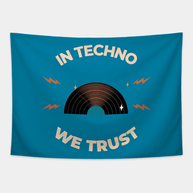 in techno we trust - In Techno We Trust - Tapestry | TeePublic