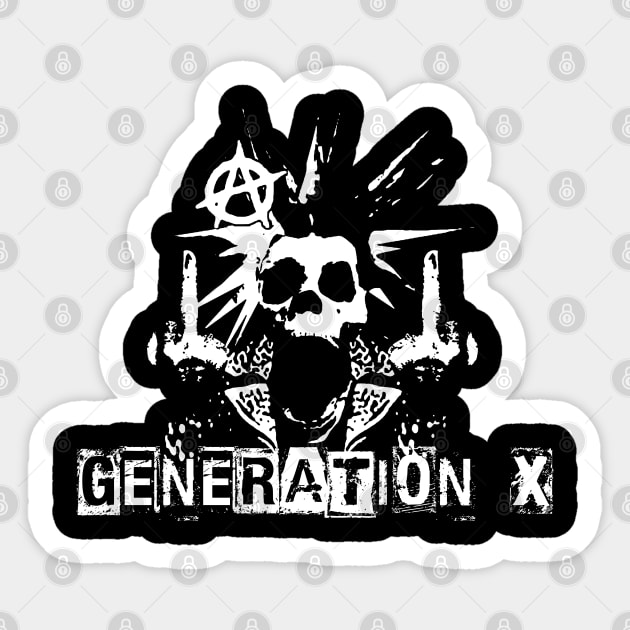 generation x skeleton punk - Generation X - Sticker | TeePublic
