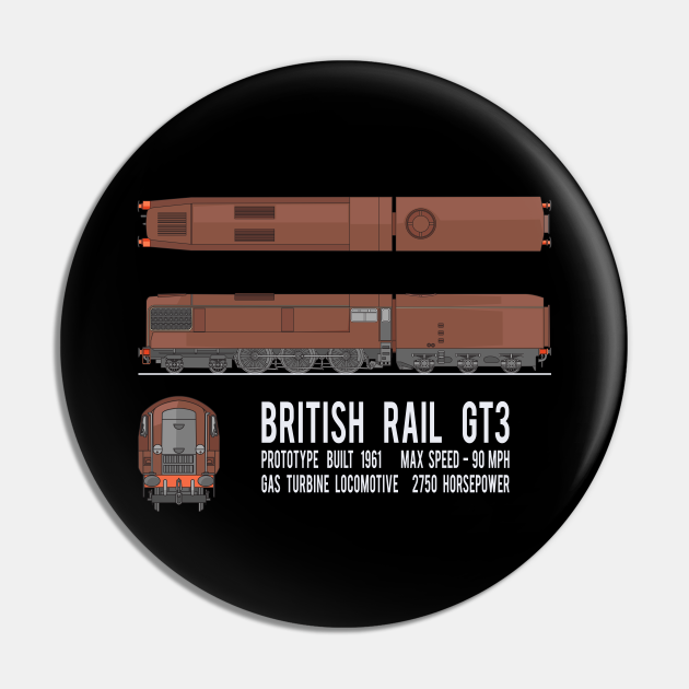 British Rail GT3 Prototype Gas Turbine Locomotive Train Diagram Gift ...
