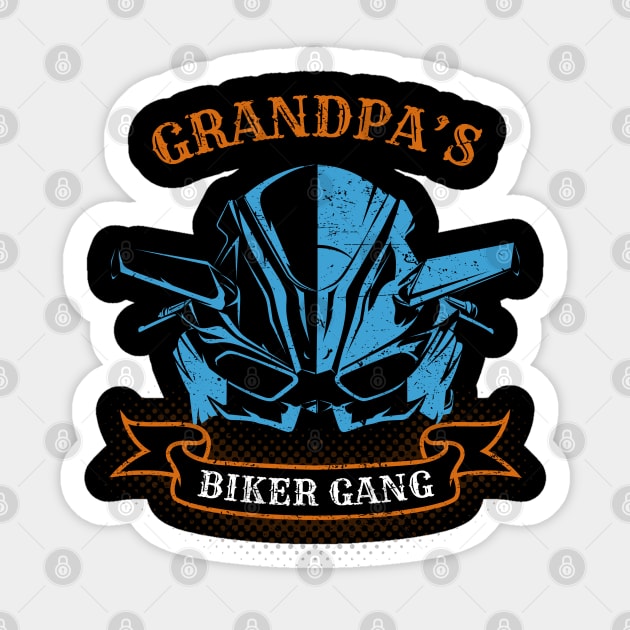 Grandpa's Biker Gang Father's Day - Grandpas Biker Gang - Sticker ...