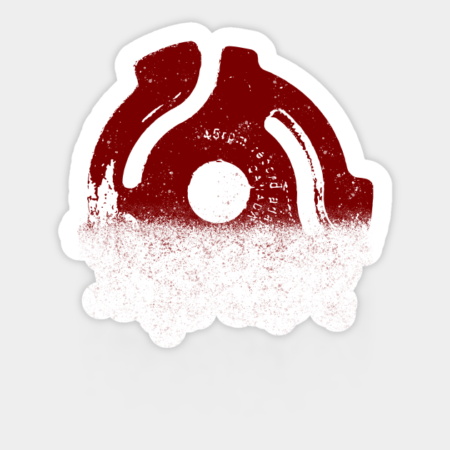 Red 45 RPM Vinyl Record Spacer - 45 Rpm Vinyl Record Spacer - Sticker ...
