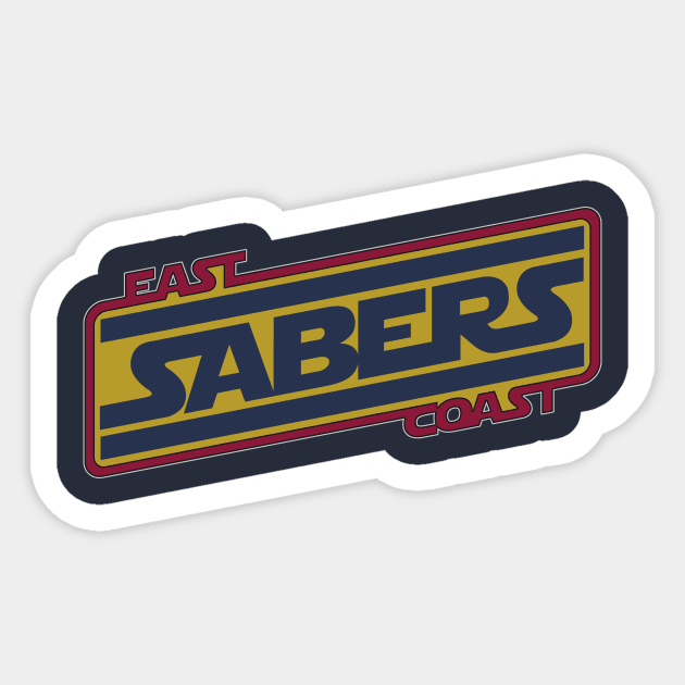 ECS Logo_01 - East Coast Sabers - Sticker | TeePublic