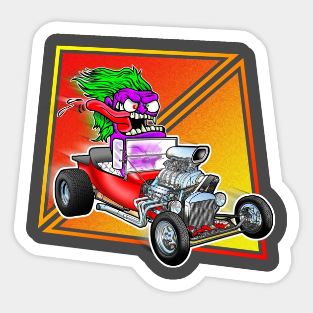 Hot Rod Monster - Hotrodder - Sticker | TeePublic