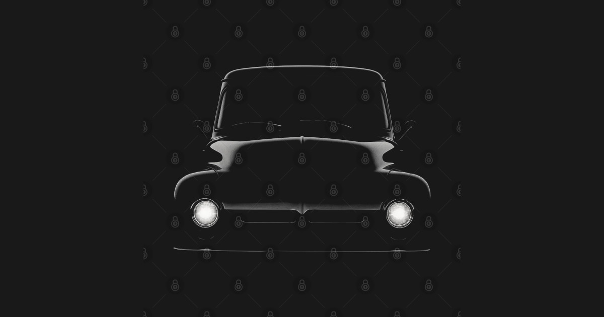 1956 Ford F-100 Front View – Minimalist Head-On Classic Truck ...