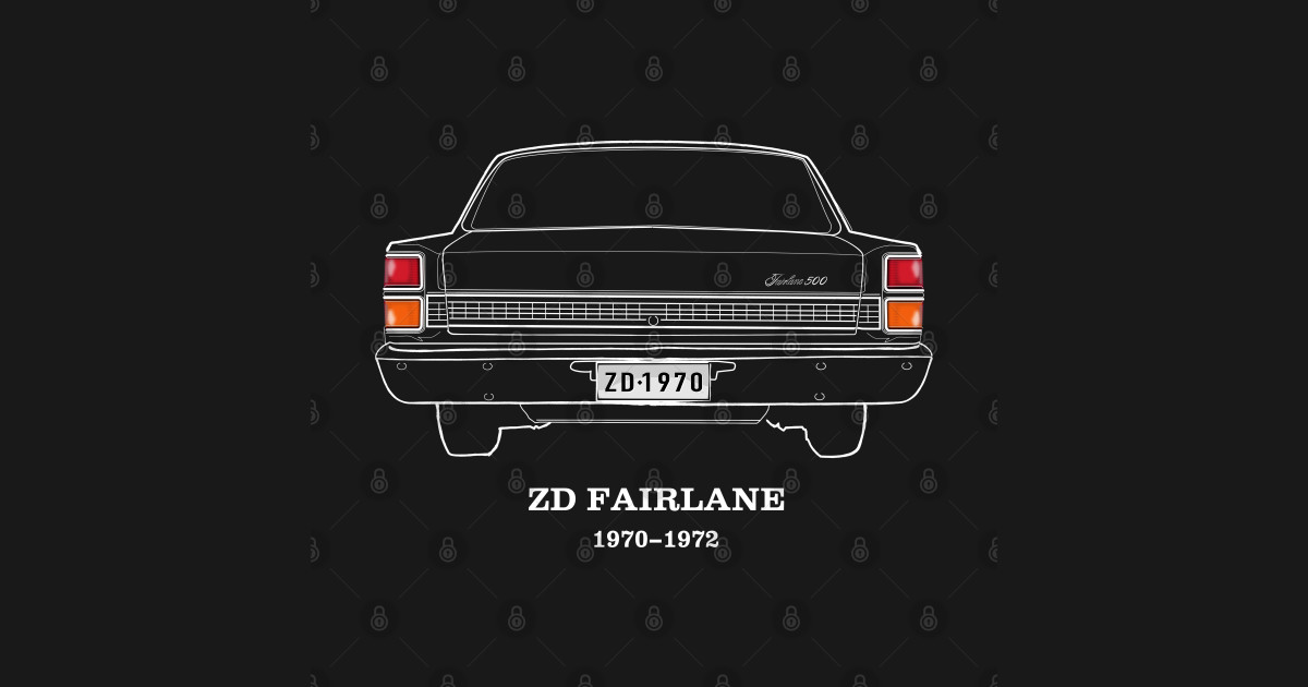 1970 Australian ZD Fairlane Rear End - Fairlane - T-Shirt | TeePublic