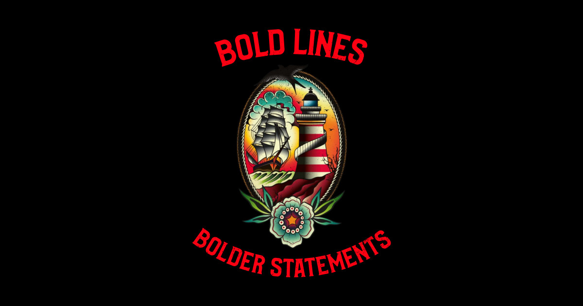 Bold Lines, Bolder Statements Tattoo - Tattoo - Sticker | TeePublic
