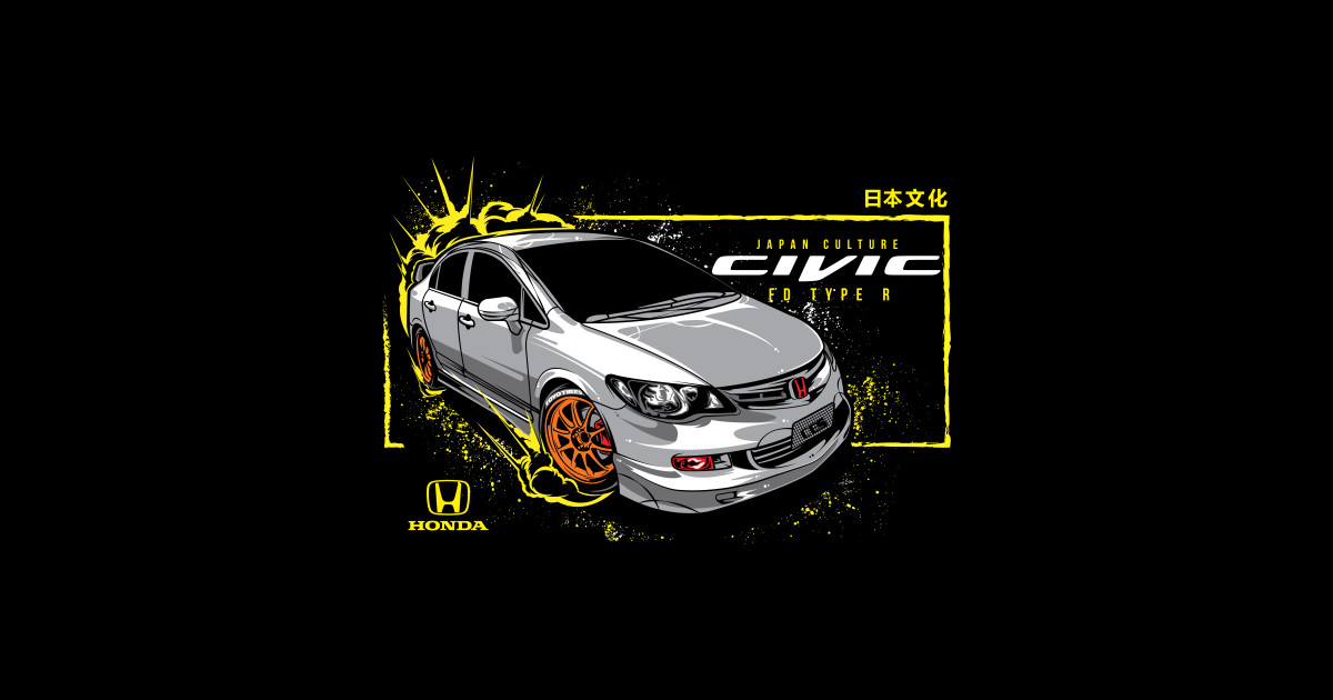 Civic Type R - Civic - Sticker | TeePublic