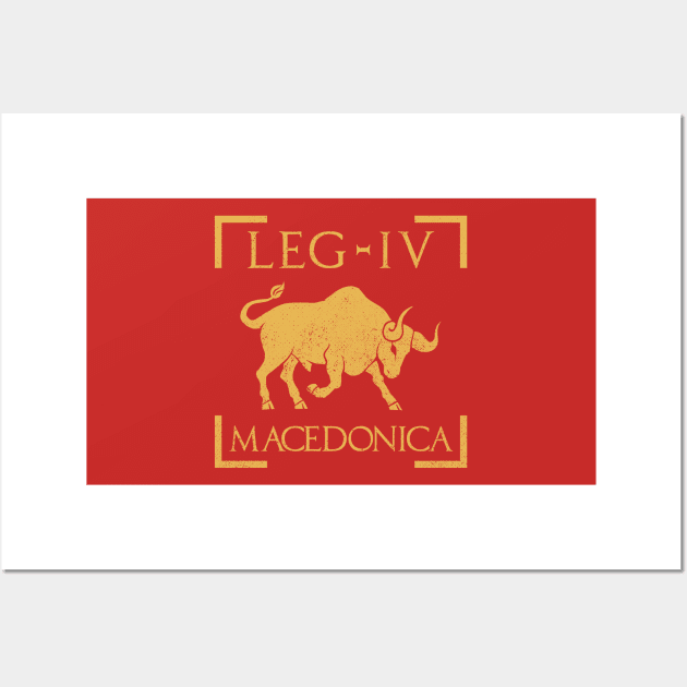 Legio IV Macedonica Bull Emblem Roman Legion - Vexillum - Posters and ...