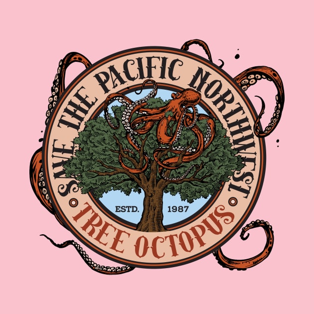 Save the Pacific Northwest Tree Octopus - Octopus - T-Shirt | TeePublic