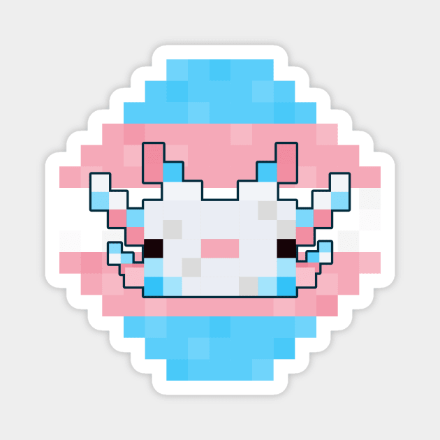 Pixel Art Trans Pride Axolotl - Axolotl - Magnet | TeePublic