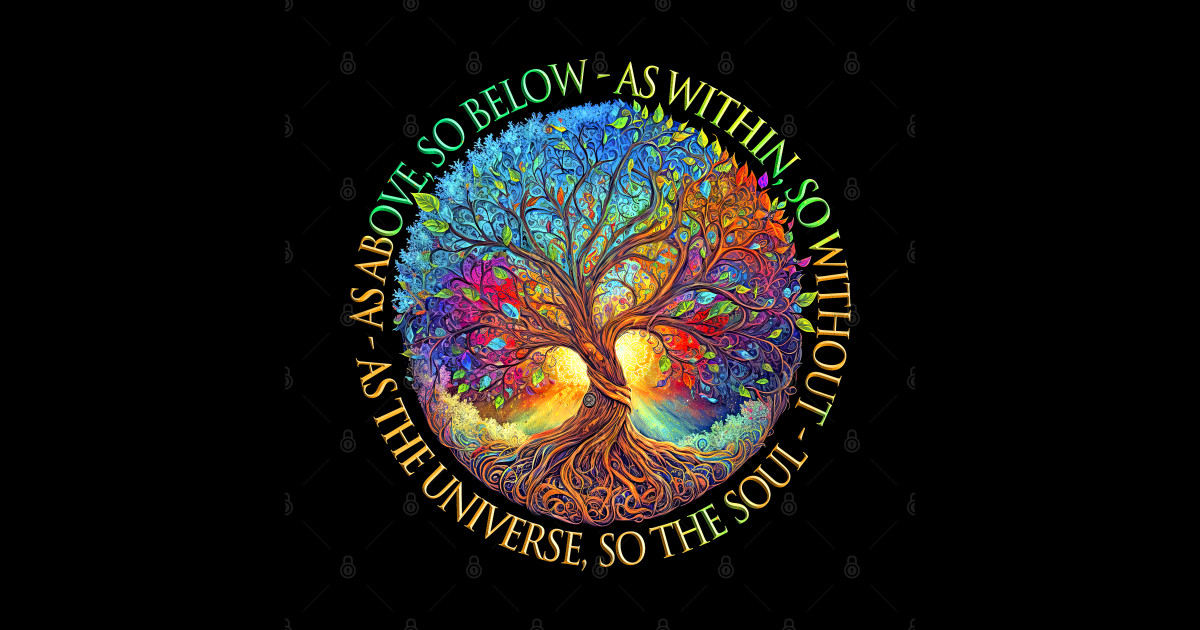 Tree of Life – As Above So Below Rainbow Color - Tree - Magnet | TeePublic