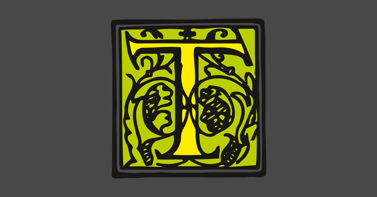 Letter T monogram - T - T-Shirt | TeePublic