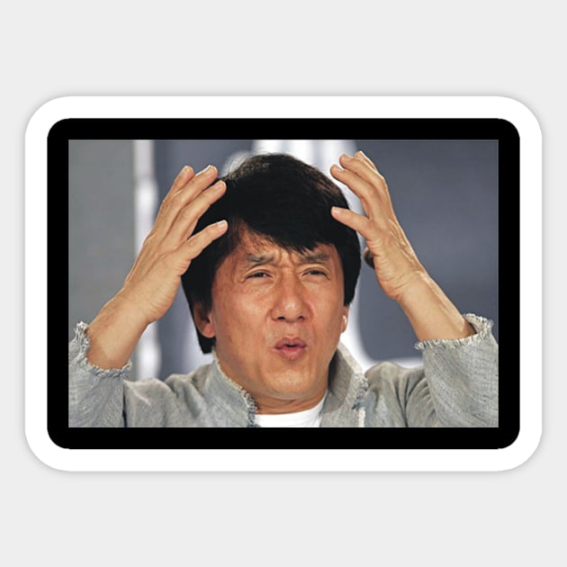 Confused Jackie Chan Meme - Jackie Chan - Sticker | TeePublic