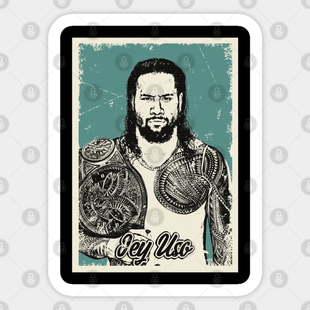 Vintage Jey Uso Wrestling - Jey Uso - Sticker | TeePublic