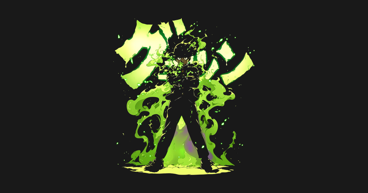 Mob Psycho 100 Shigeo Kageyama Green - Mob Psycho 100 - T-Shirt | TeePublic