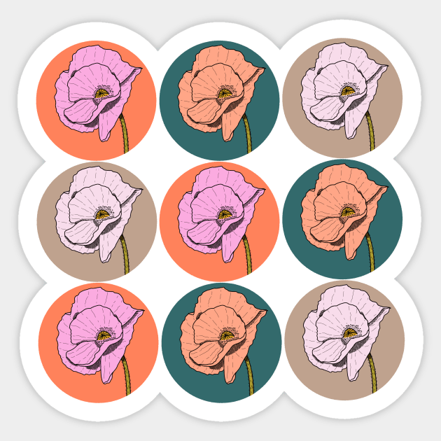 Retro Style Poppy Pop Art - Poppy - Sticker | TeePublic