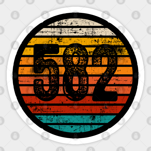 Distressed Vintage Sunset 582 Area Code - 582 Area Code - Sticker ...